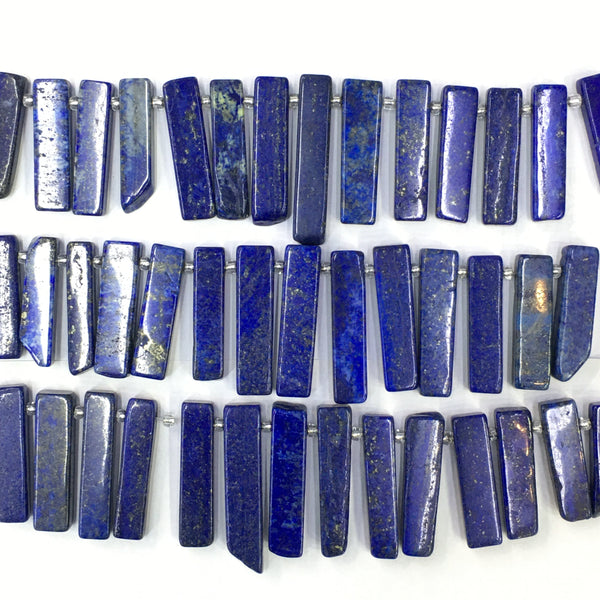 Colored Lapis Graduated Stick 25-40mm - American Bead Corp